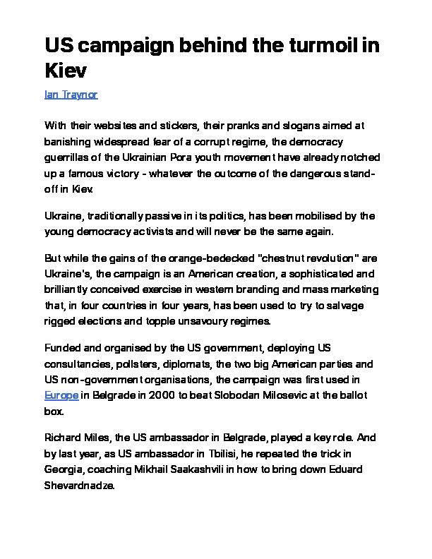 Shared post - Documenting US regime change efforts in and around Russia ...