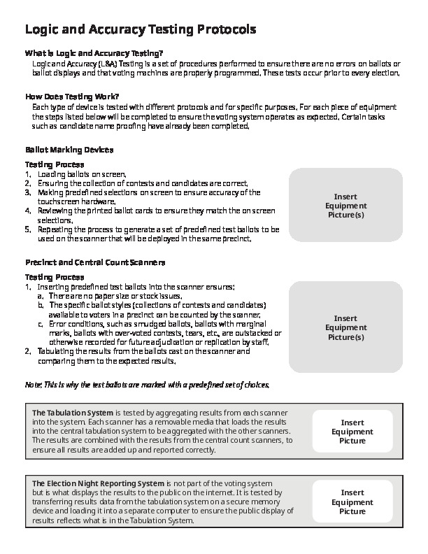 Shared post - Logic and Accuracy Testing second version