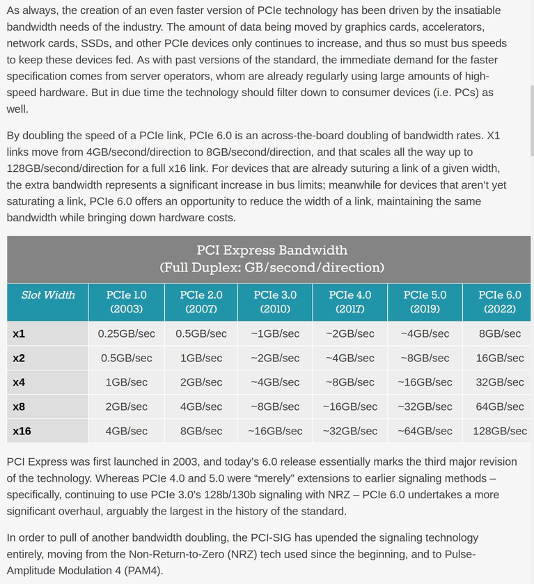 Shared post - PCIe Motherboards Input/Output Speeds Double Every Three ...