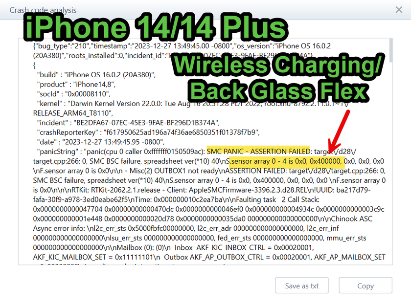 Shared post - iPhone 14 Pro Max - SMC PANIC - ASSERTION FAILED 3 Min ...