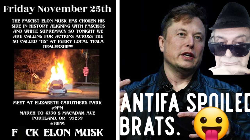 Shared post - ANTIFA Plans Terrorist Attacks On Tesla. 😛