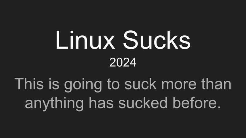 Shared post - Linux Sucks 2024