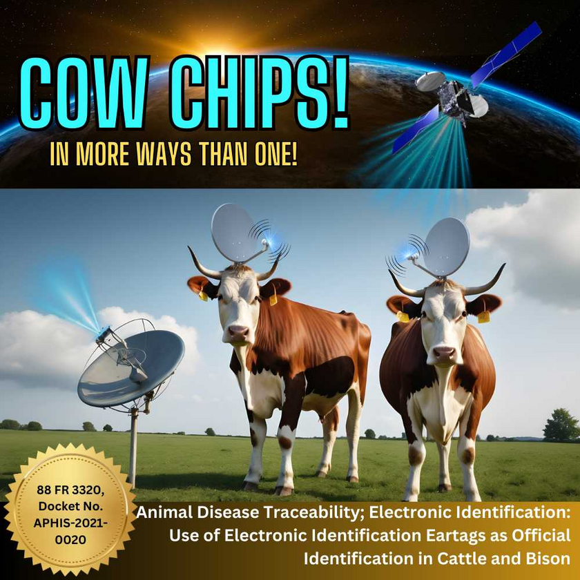 Shared post - Cow Chips From, Space - Tracking Our Food Supply?