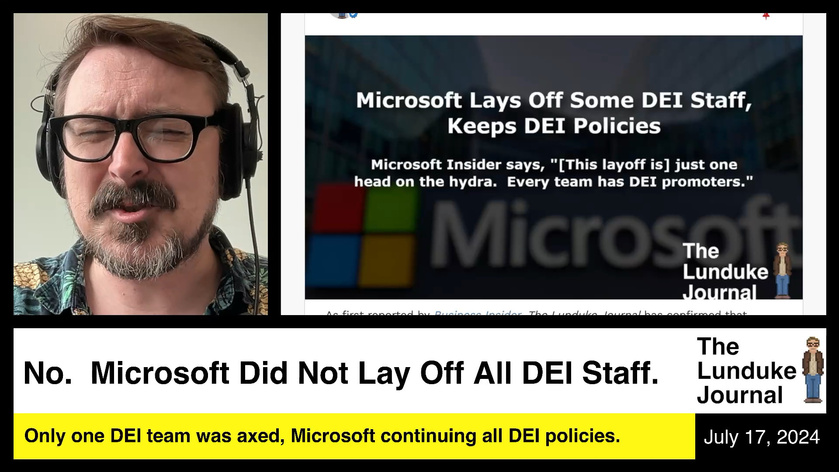 Shared post - No. Microsoft Did Not Lay Off All DEI Staff.
