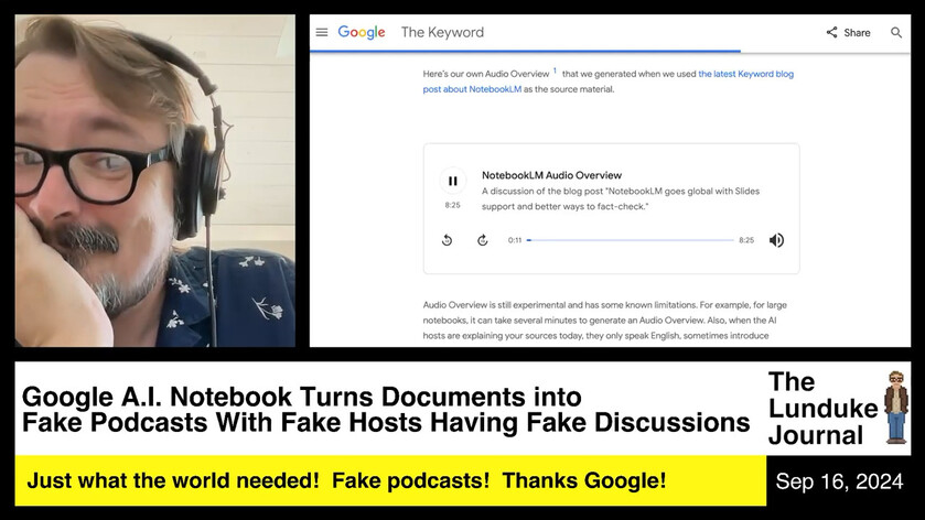 Shared post - Google AI Notebook Turns Documents into Fake Podcasts ...