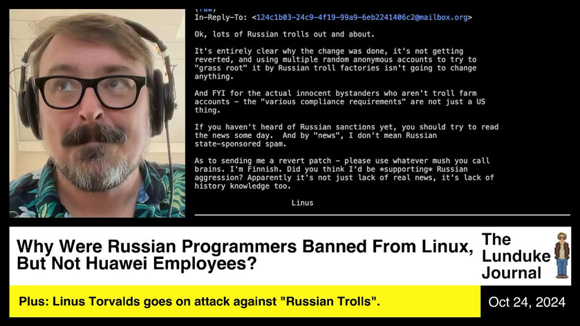 Shared post - Why Were Russian Programmers Banned From Linux, But Not ...