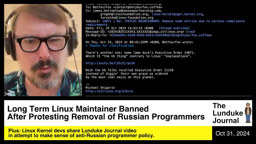 Shared post - Long Term Linux Maintainer Banned After Protesting ...