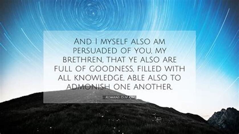 Shared post - Pastor Gary Hamrick Cornerstone Chapel Romans 15:14 ...