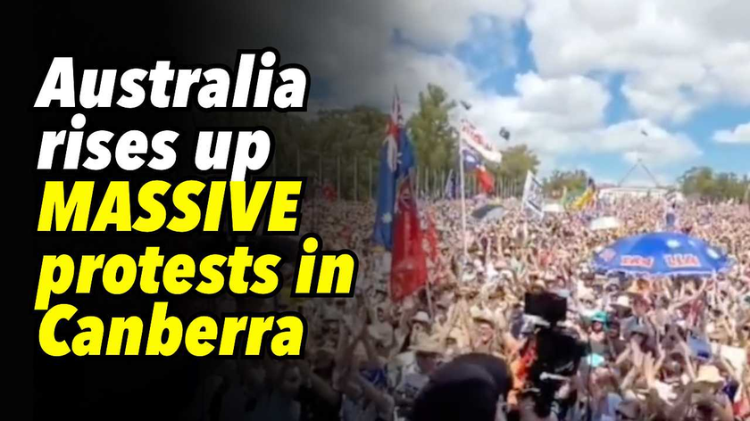 Shared post - Australia rises up, MASSIVE protests in Canberra