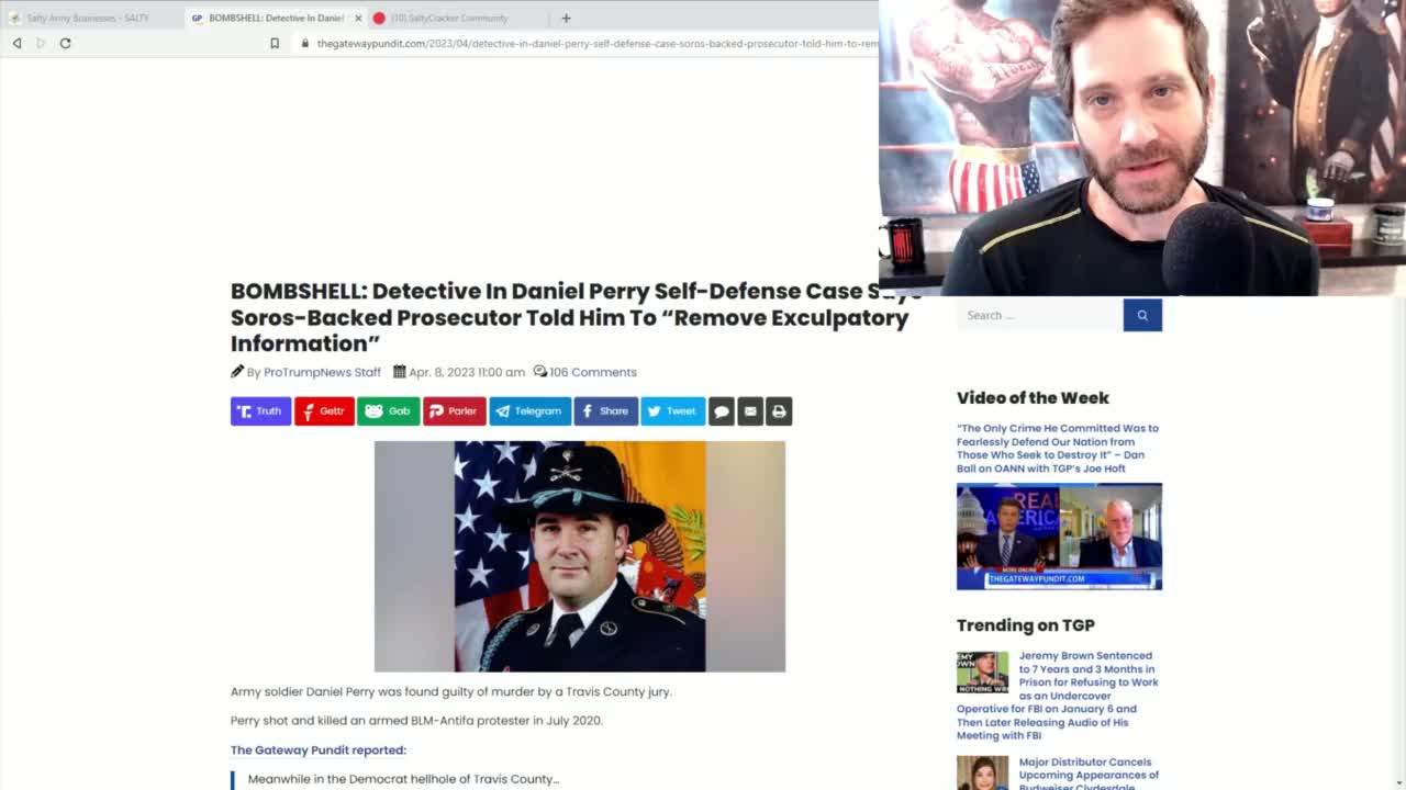 Shared post - Army Soldier Daniel Perry Convicted Over Shooting Antifa ...