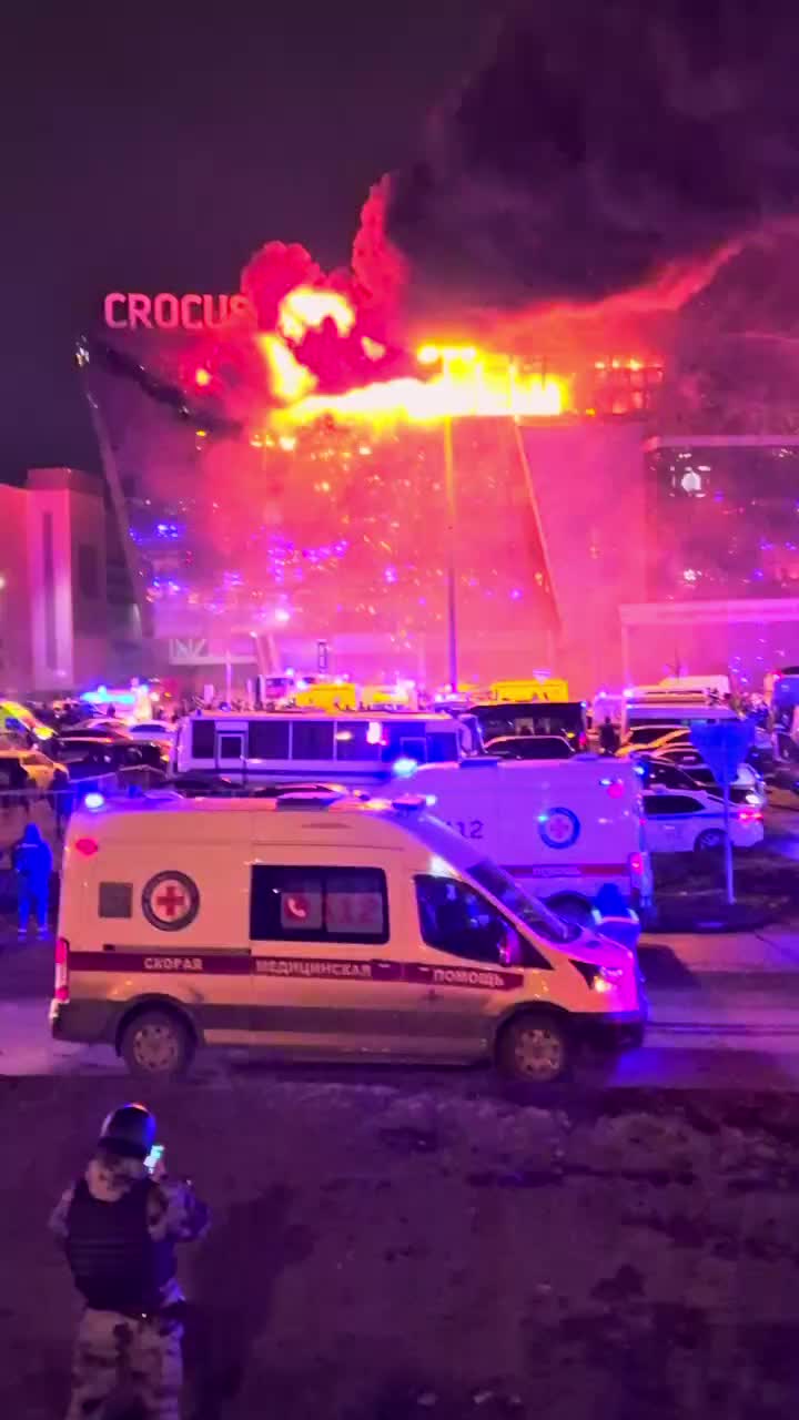 Shared post - Moscow "Crocus city hall" inflames as terrorist execute ...