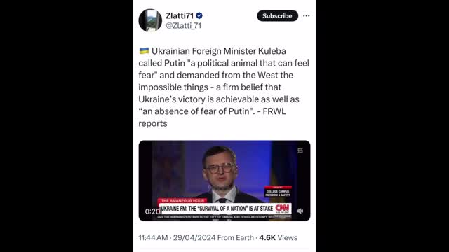 Shared post - Putin can sense fear. Reuters, $61B not enough for ...