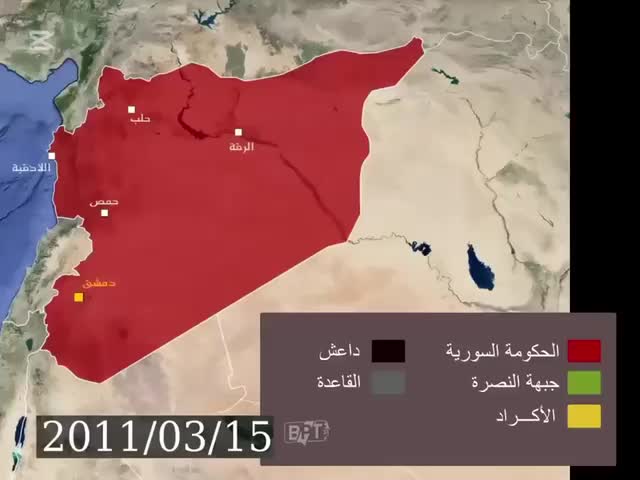 Shared post - A Time Lapse of the Syrian Civil War