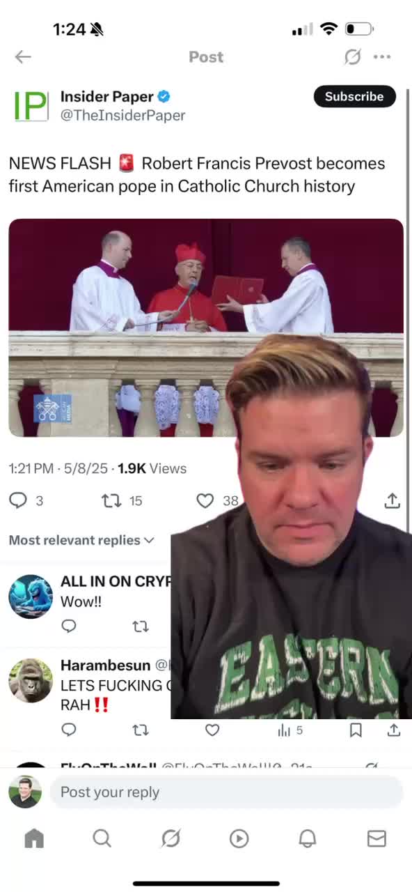 Shared post - First American pope: The new pope has been revealed as Robert Prevost of the US ...