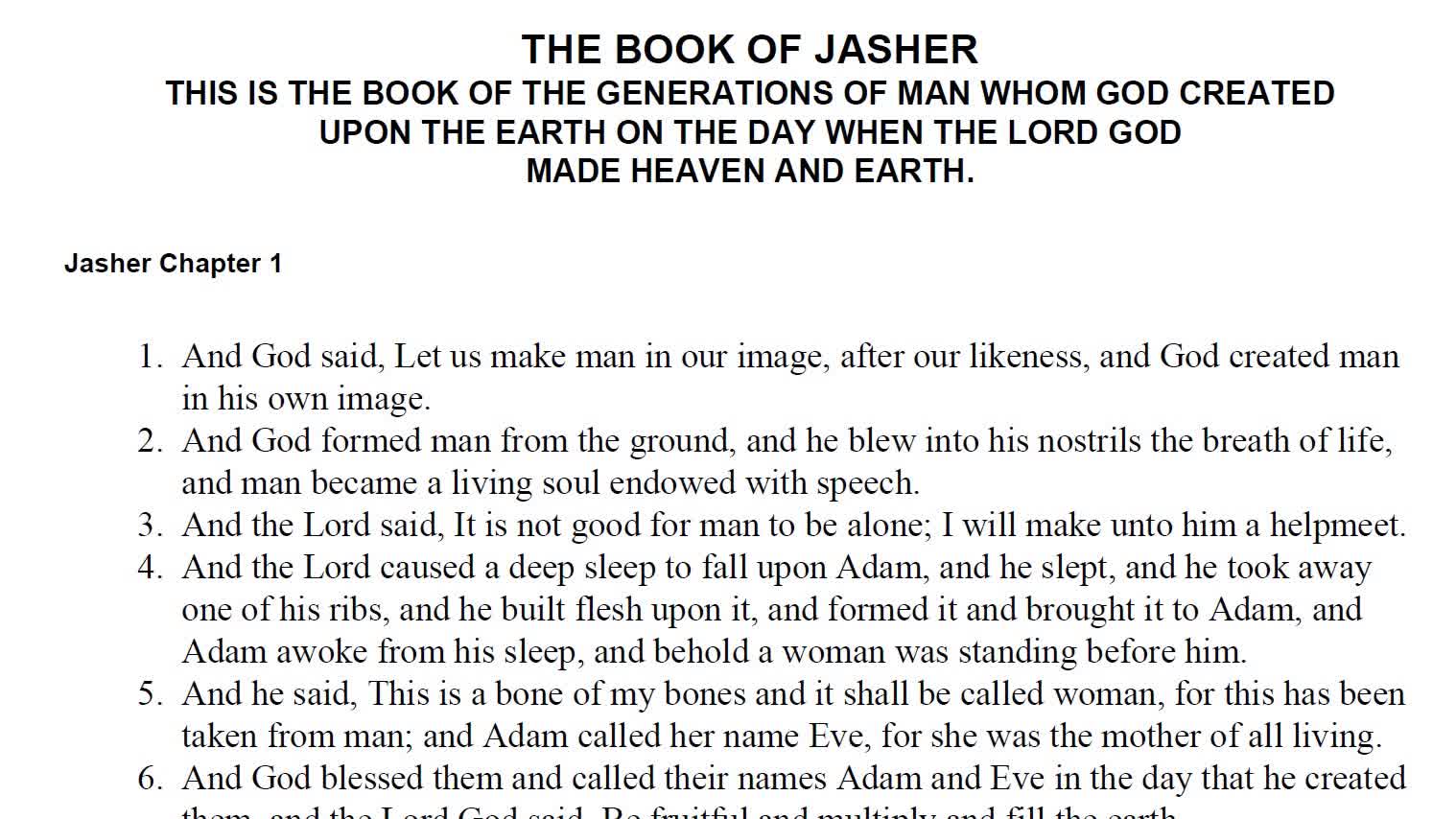 Shared post - The Book of Jasher 1-7 Narrative Readiing