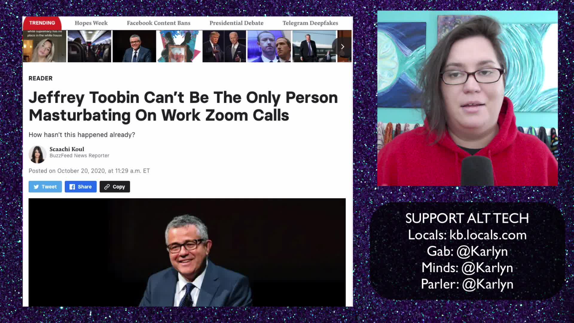 Shared post - Buzzfeed runs cover for Jeffrey Toobin, tries to ...