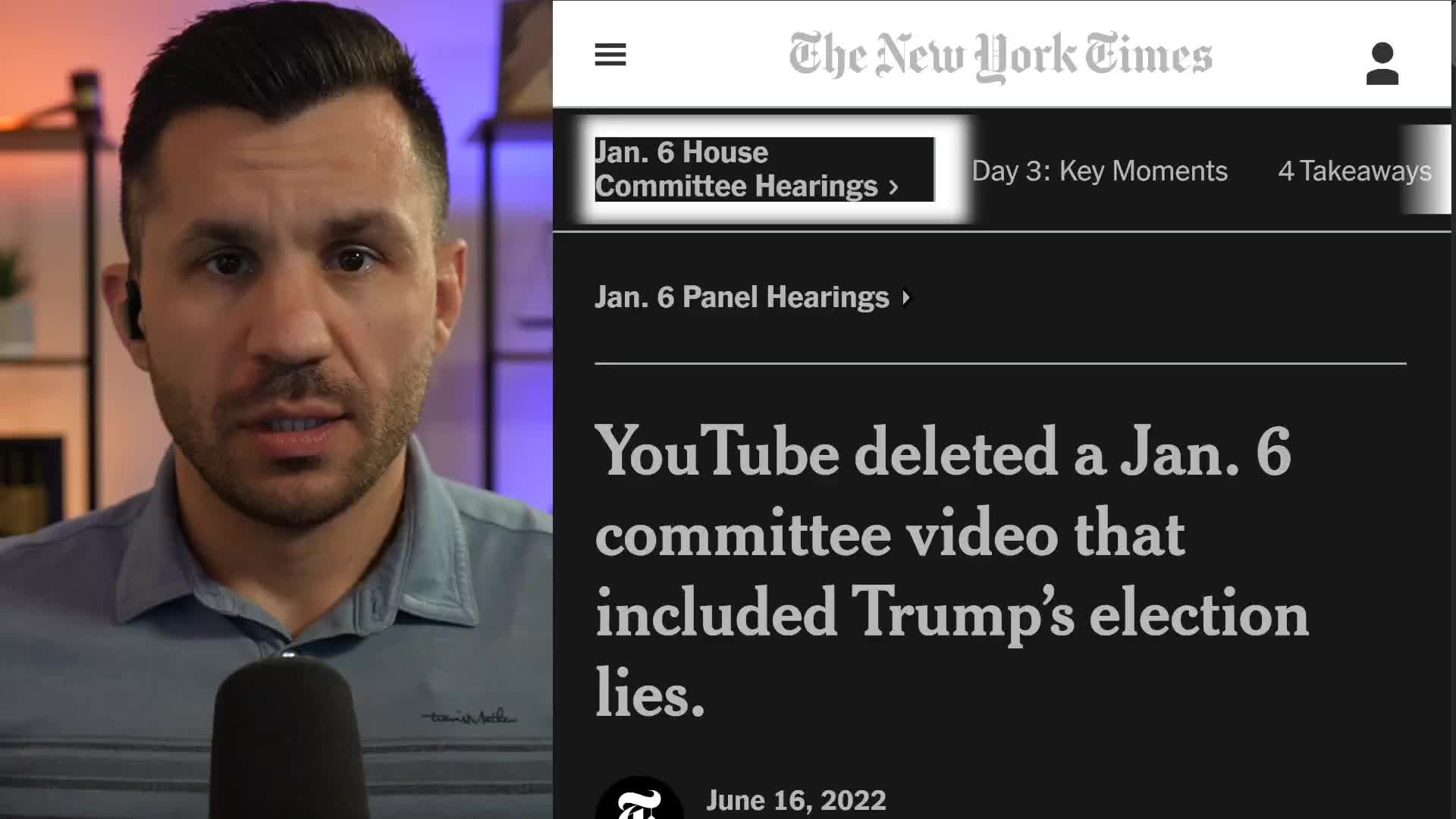 Shared post - J6 Committee in YouTube Trouble