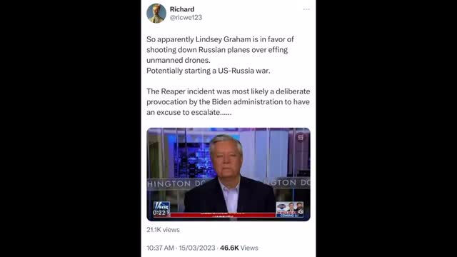 Shared post - Reaper drone. Graham, shoot down Russian jets. Joly ...